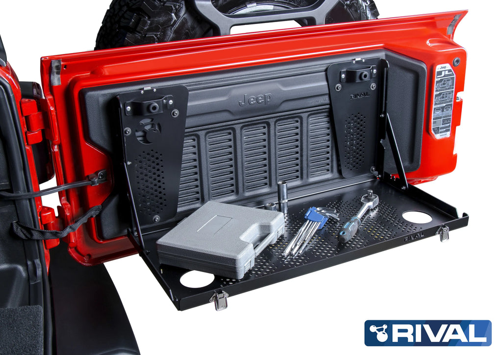 Folding Table on Rear Door Jeep Wrangler JL | RIVAL 4x4 – Xperts 4x4